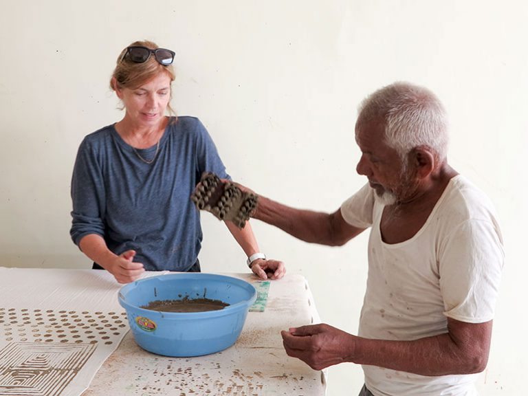 Mud resist block printing — Skinny laMinx